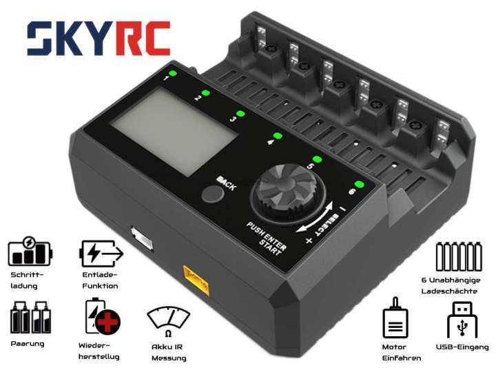 เครื่องชาร์จ SKYRC NC2500 Pro Charger DC 12V 3A AA/AAA NiMH/NiCD ...