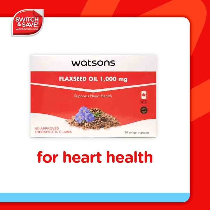WATSONS Flaxseed Oil 1000mg Softgel Capsule (sold per piece) | Lazada PH