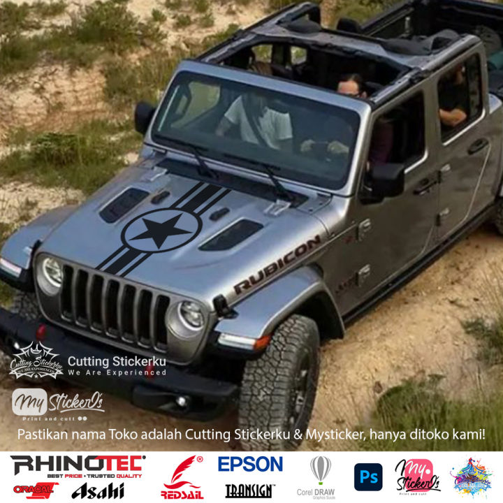 Cutting Stiker Bintang Portrait Sayap Militer Variasi Jeep Motor Mobil ...