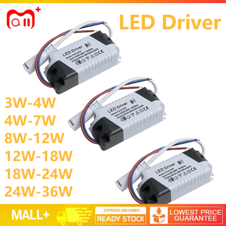 LED Driver 3W-4W 4W-7W 8W-12w 12W-18w 18w-24w Downlight Transformer ...