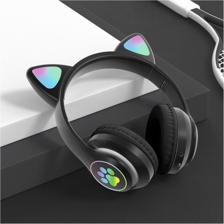 TERBARU Headphone Wireless Bluetooth LED Kuping Kucing / Earphone Cat ...