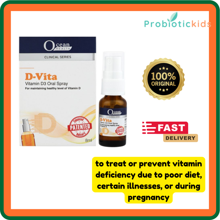 D-VITA VITAMIN D3 ORAL SPRAY (8ml) [EXP: 11/26] | Lazada