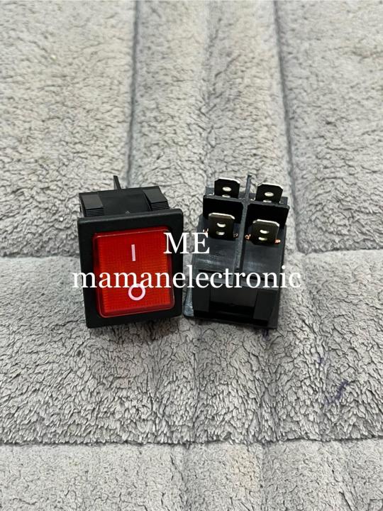 Rocker Power Switch 4 Pin Plus Lampu / Saklar Lampu 4 Pin On Off ...