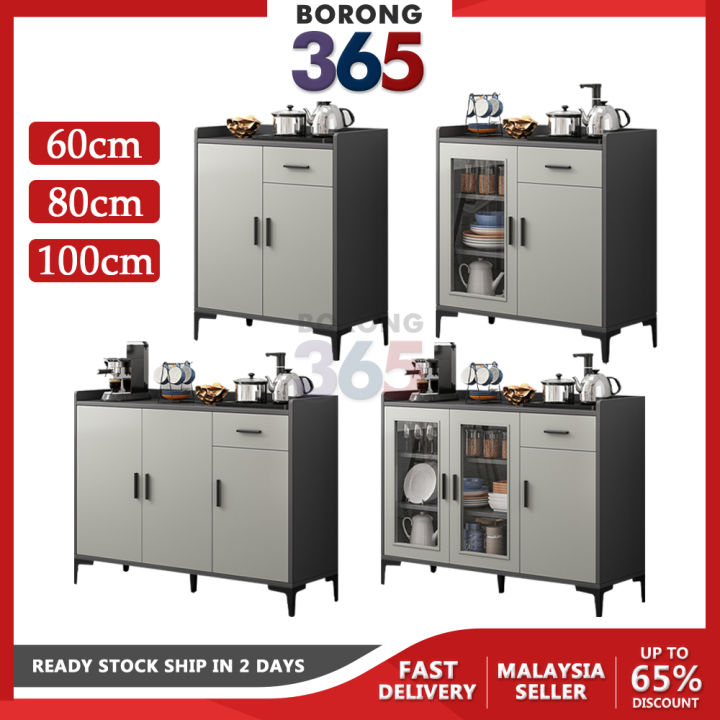 Borong365 Large Storage Kitchen Cabinet Rak Dapur Cabinet With Doors ...