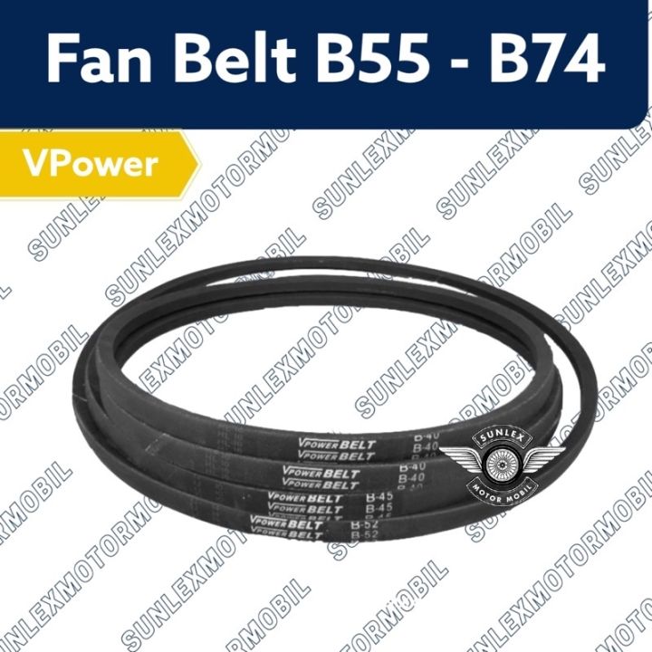 Fan BELT VBELT FAN Strap Type B VPOWER BANDO B55 B56 B57 B59 B60 B61 B63 B64 B65 B68 B70 B73 B74 ...