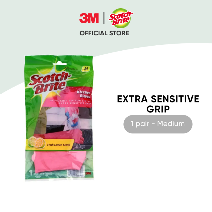 3M™ Scotch Brite® Kitchen Gloves Medium (1 pair) | Lazada PH