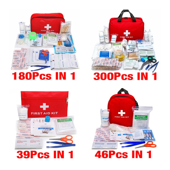 Handy Household First Aid Kit with Labelled Compartments Outdoor Travel ...