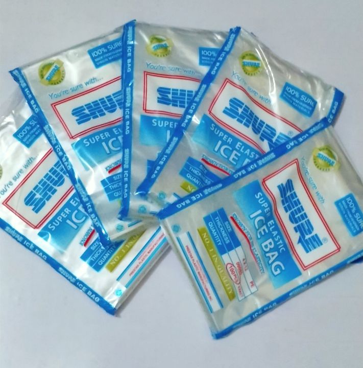 SHURE ICE BAG/ICE WRAPPER 4X12 PE SUPER ELASTIC ICE BAG WRAPPER 100PCS ...