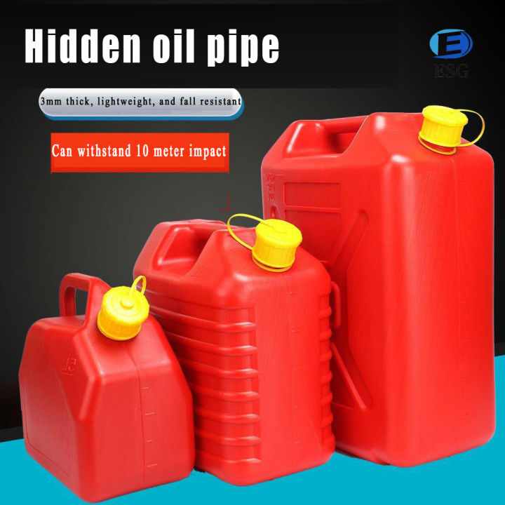 5/10/20L Plastic oil drum, Spill Proof Fuel Container , Red | Lazada ...