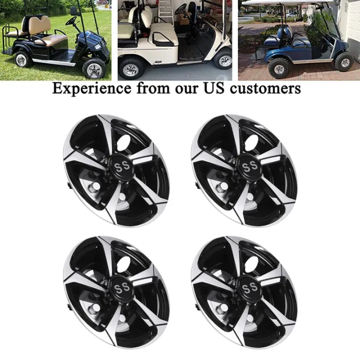 (AMET) 4Pcs 8Inch Golf Cart Wheel Cover 5 Spoke Design Hub Cap for Golf ...