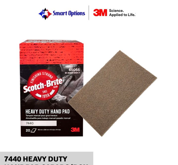 3M Scotch-brite 7440 Heavy Duty Hand Pad 20/box | Lazada PH