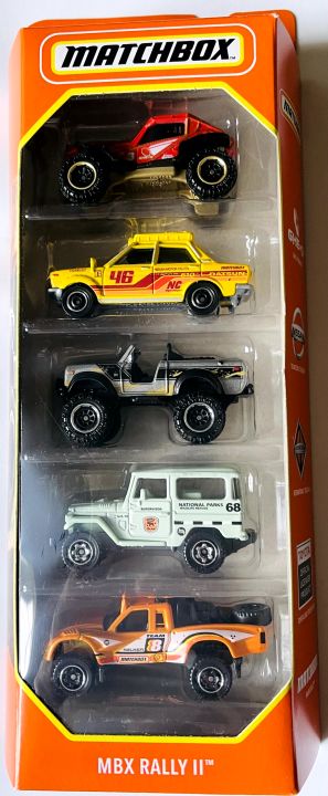 Matchbox 5 Pack - MBX Rally II - with Ghe-O Predator, '70 Datsun 510 ...