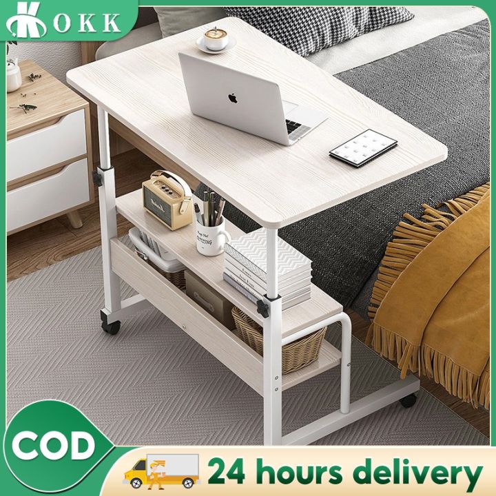 Adjustable Bedside Laptop Table Computer Table with Wheel | Lazada PH