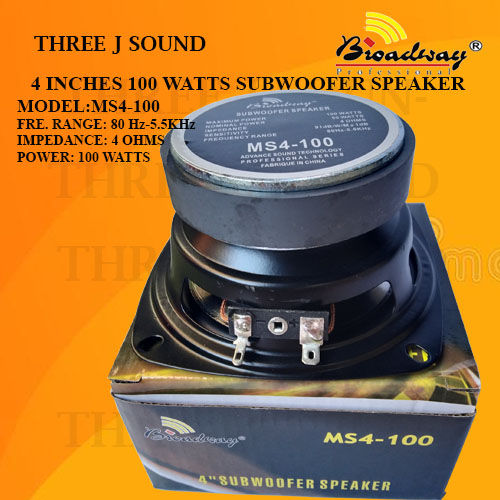 100 WATTS 4 INCHES SUBWOOFER SPEAKER MS4-100 | Lazada PH
