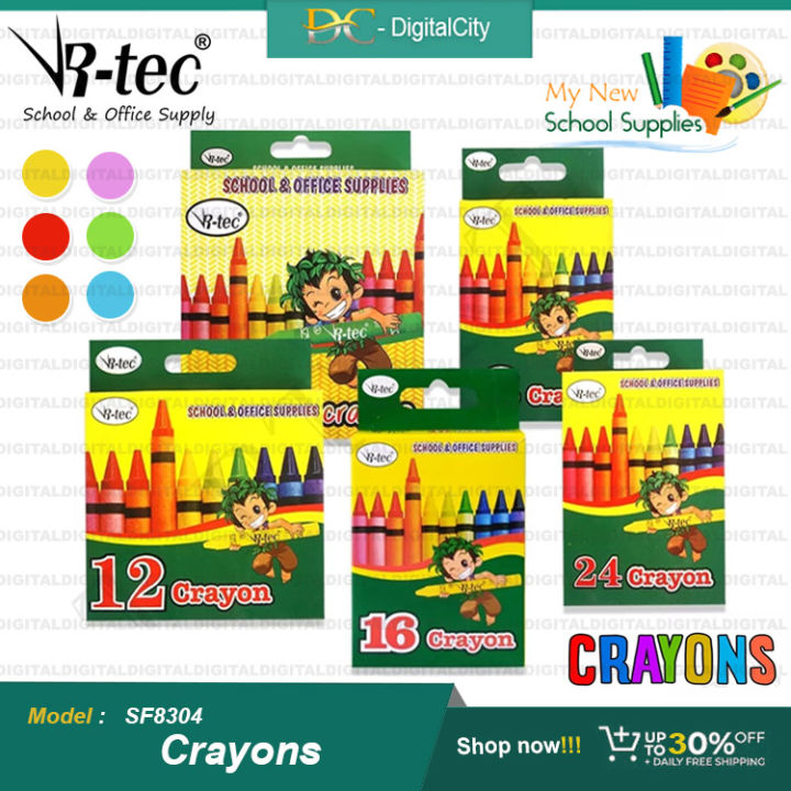 R-TEC Multi-Colored Art Coloring Set 24 Crayons | Lazada PH