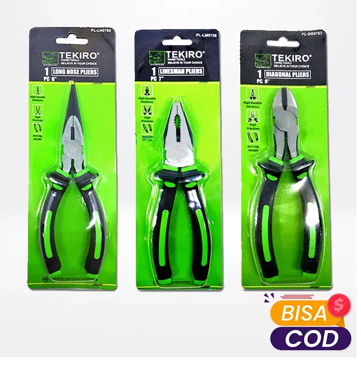 Tang Tekiro Set 3 pcs Tang Kombinasi Tang Lancip Tang Potong TEKIRO JAPAN ORIGINAL | Lazada ...