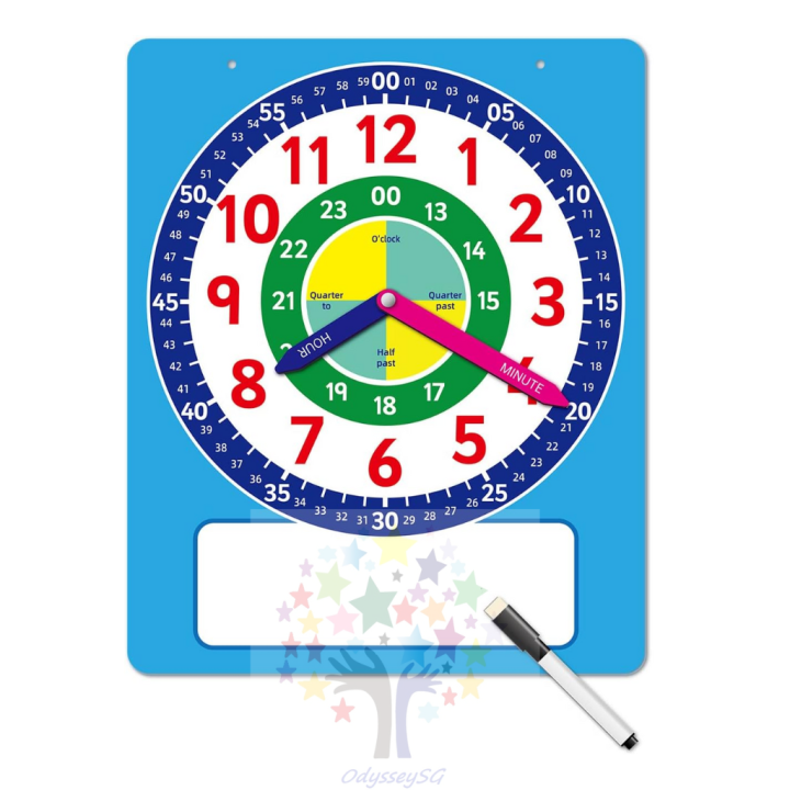 Educational Teaching Clock with Movable Hands - Preschool - Montessori ...