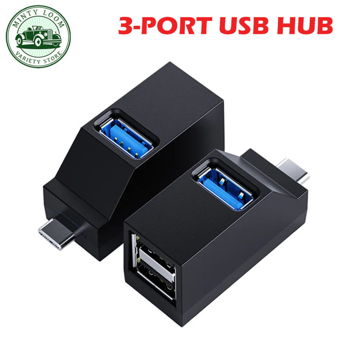 Portable USB 3.0 Hub 3 Ports High Speed Data Transfer USB Splitter For ...