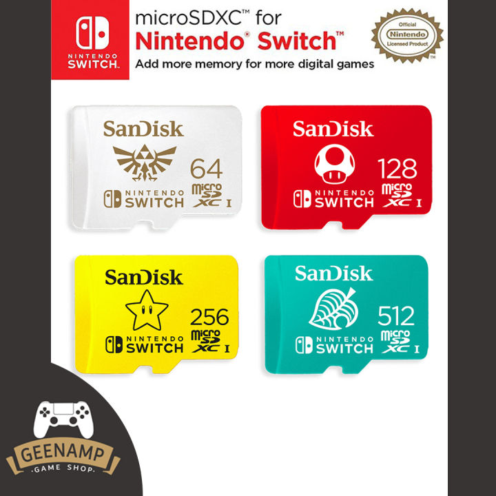 NSW : [ของแท้ มือ1] SanDisk microSDXC for the Nintendo Switch ความจุ ...