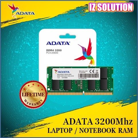 ADATA 8GB DDR4 3200MHz SO-DIMM NOTEBOOK / LAPTOP SoDimm RAM | Lazada