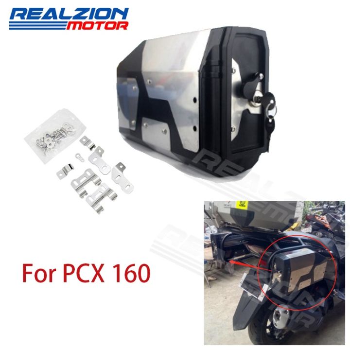 Realzion Motorcycle Modified Toolbox For HONDA PCX 160 Side Rack Storage Box Common PCX160 ...