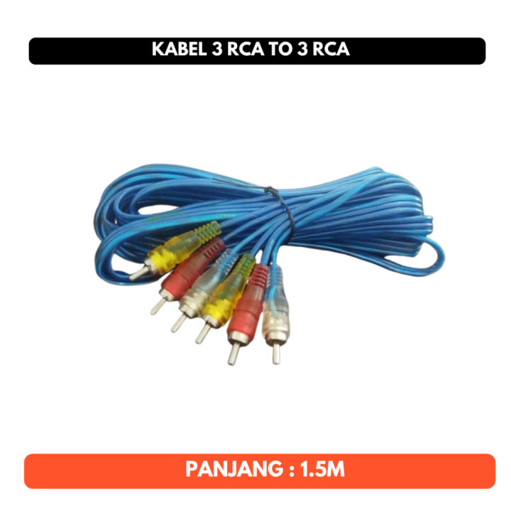 Kabel RCA 3in3 AUX AV Video 3 RCA to 3 RCA DVD TV Speaker High Quality ...