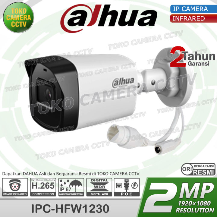 IP CAMERA DAHUA 4MP DH-IPC-HFW1430 KAMERA CCTV IP POE BULLET INFRARED ...