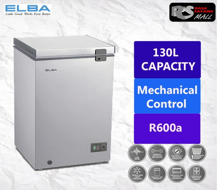 ELBA CHEST FREEZER 130L EF-E1310(GR)/ ELBA 130 CHEST FREEZER EFE1310GR ...