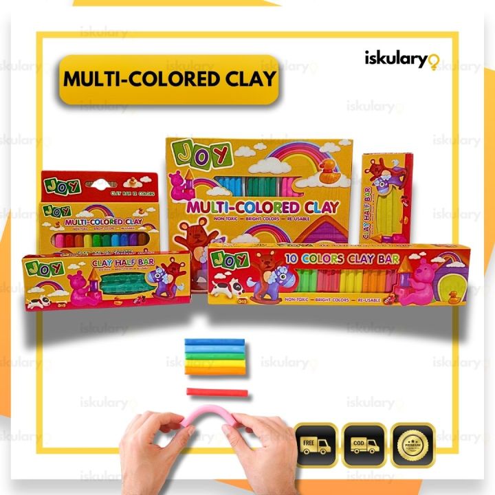 JOY Multi-Colored Modelling Clay for Kids –Non-Toxic Clay Bar & Stick ...