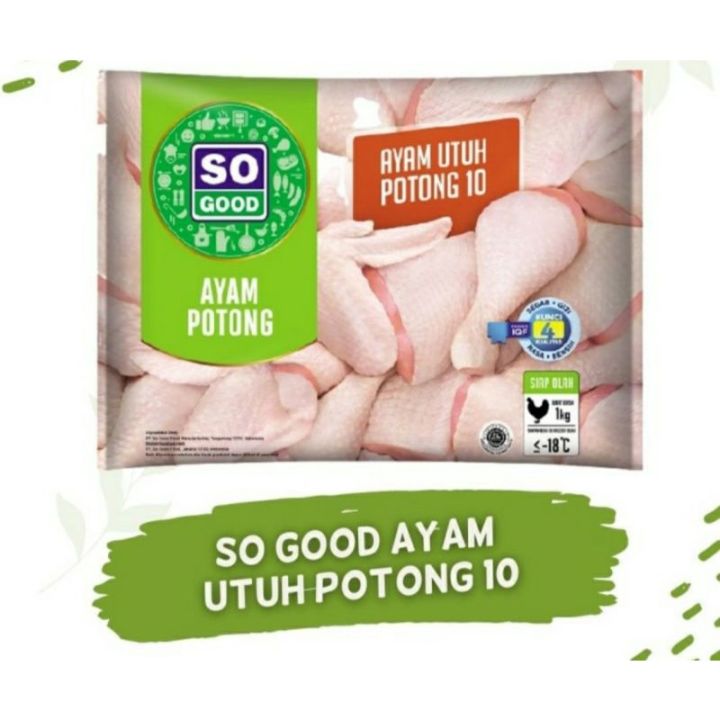 So Good Ayam Potong Utuh 1Kg / Ayam Utuh Potong 10 Frozen Food | Lazada ...