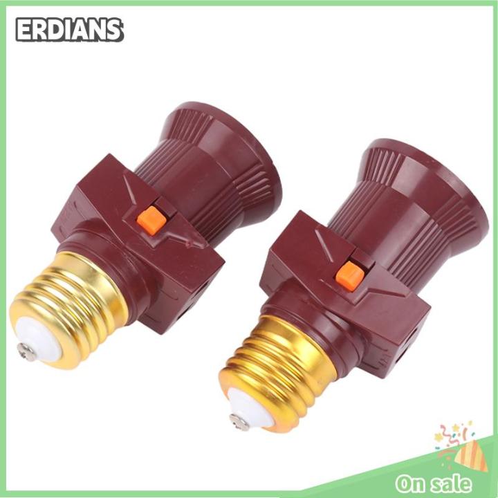 ERDIANS 1Pc E27 With Switch Socket Double Screw Multi-purpose Socket ...