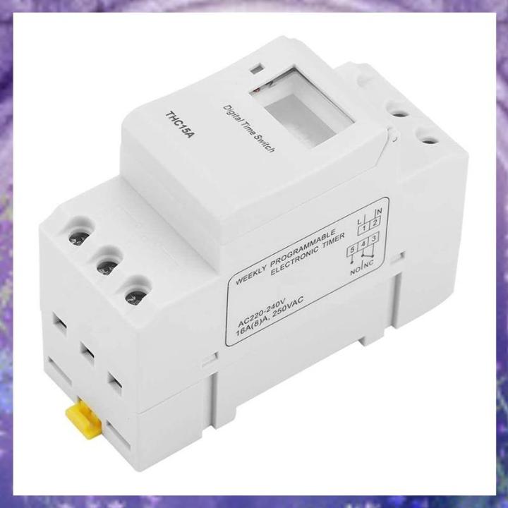 (TQYV) THC15A Digital Timer Switch Programmable Electronic Time Control ...