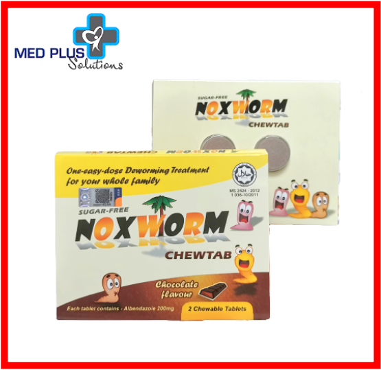 Noxworm Chewtab Chocolate (Albendazole 200mg) 2s (Exp:10/2026) | Lazada