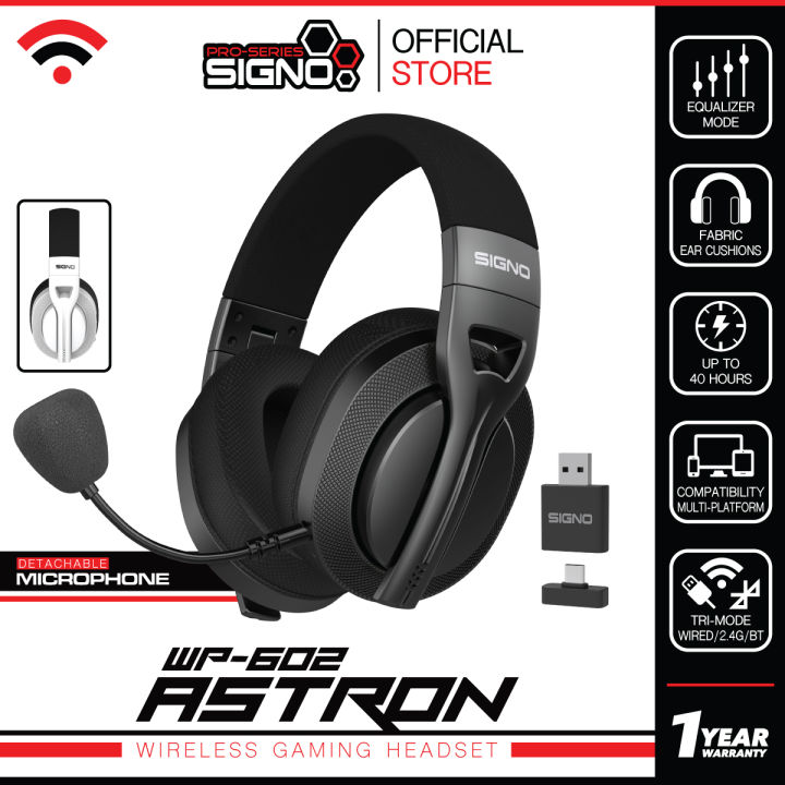 SIGNO Wireless Gaming Headset ASTRON รุ่น WP-602 (หูฟัง เกมส์มิ่ง ...
