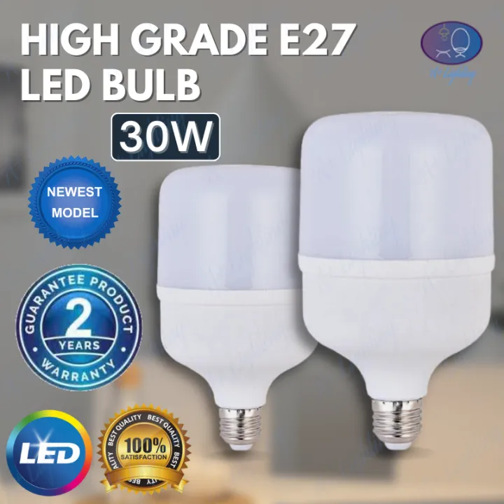 30W BULB E27 HOLDER LED SQAURE BULB LIGHTING BRIGHTNESS MENTOL E27 ...