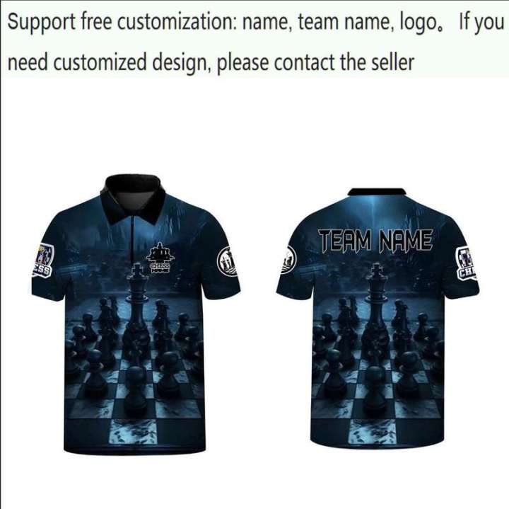 Mystic Chess Polo T shirt! Displays dark, enigmatic board scene ...