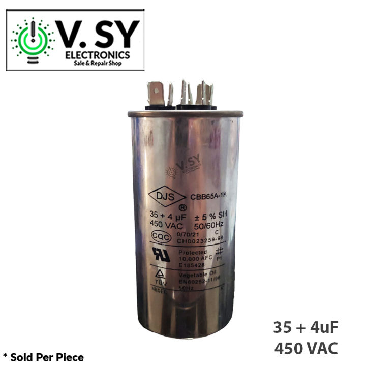 CBB65A-1K 35+4uF 450V AC Motor Run Aircon 5% Dual Capacitor | Lazada PH