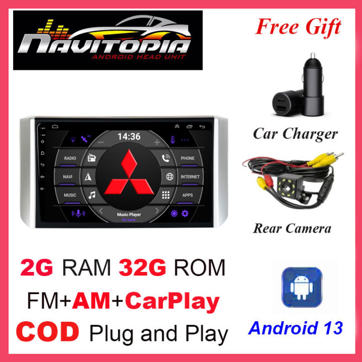 NAVITOPIA Android 13 Car Radio Stereo Receivers for Mitsubishi Xpander ...