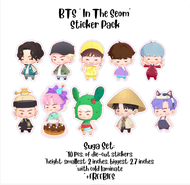 BTS In The Seom Sticker Pack Ver. 2 Characters RM Jin Suga Jhope Jimin ...