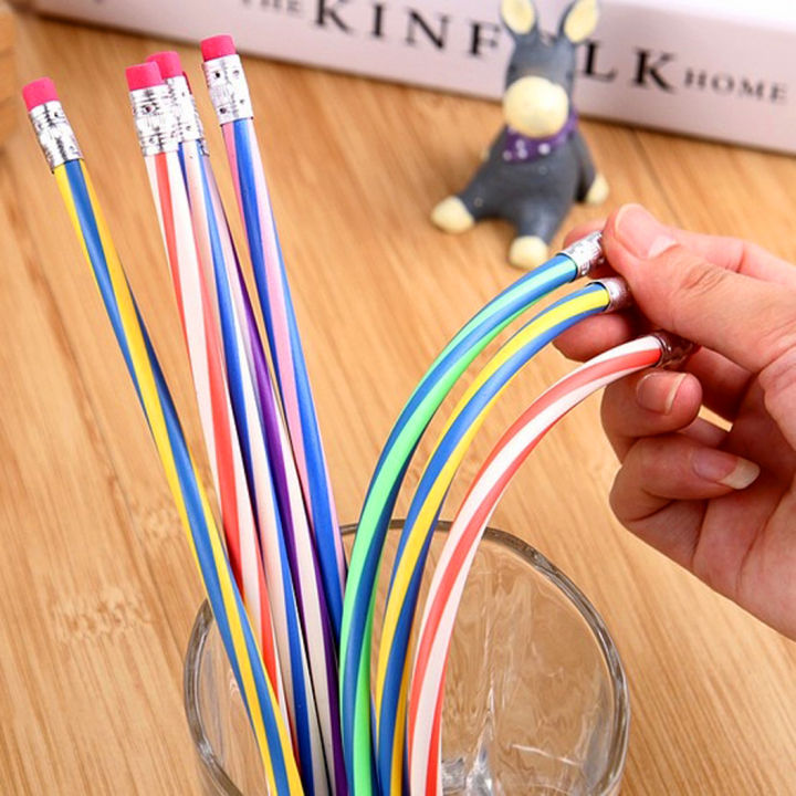 Flexible Bendy Pencil With Eraser - Soft Pencil for Toddlers Kids ...