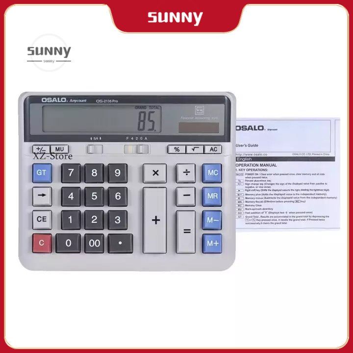 Love 101 Large Computer Electronic Calculator Counter Solar & Battery ...
