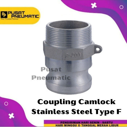 1 1/4" Coupling Camlock Stainless Steel Type F 125 Size 1 1/4 Inch ...