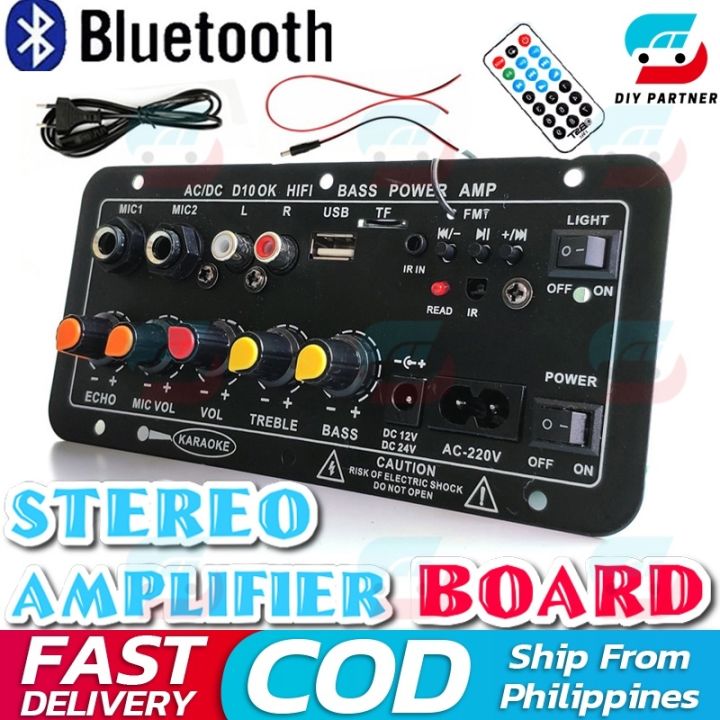 AC 220V 12V 24V Digital Bluetooth Stereo Amplifier Board Subwoofer Dual ...
