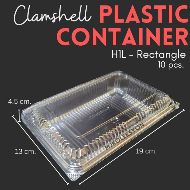 10pcs Disposable Clear Clamshell Food Container H1L | Lazada PH