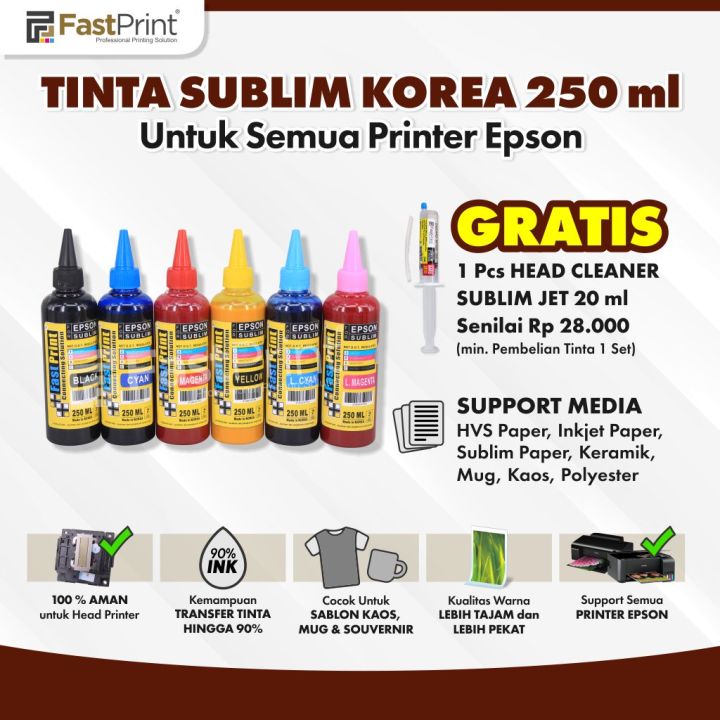 Tinta Sublim Sublime Sublimasi Epson Korea 250ML | Lazada Indonesia