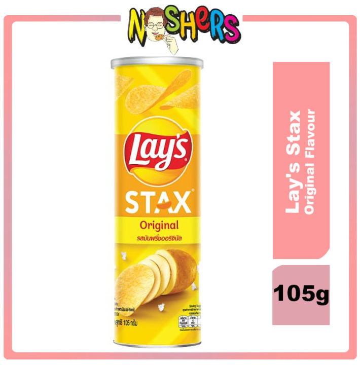 Noshers Lay's Stax Original Potato Chips Crisps 105g | Lazada PH