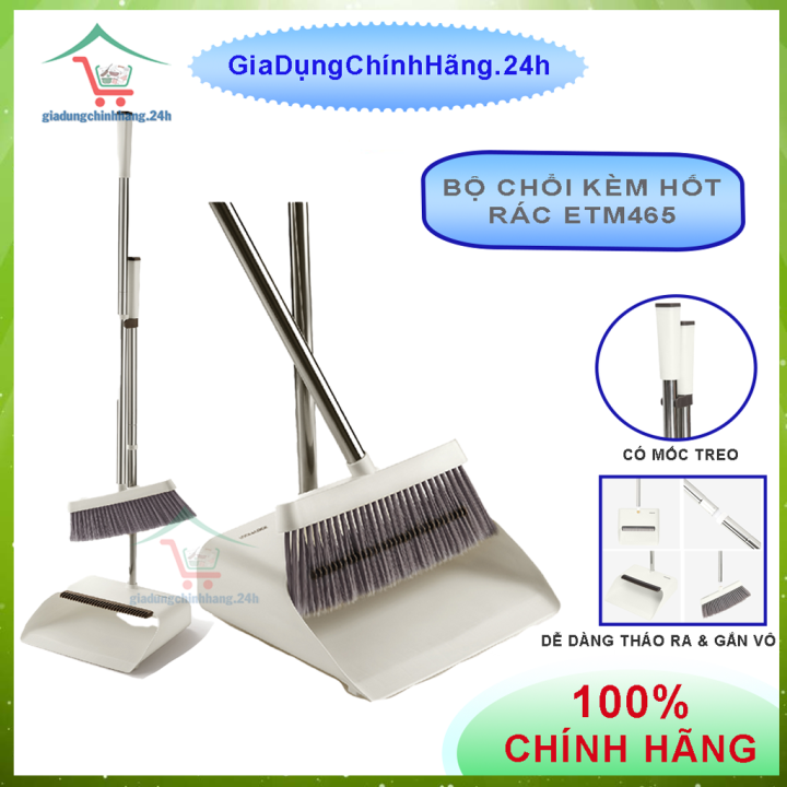 🌺 BỘ CHỔI QUÉT NHÀ LỌCK&LOCK (GỒM CÂY CHỔI QUÉT NHÀ + DỤNG CỤ HỐT ...