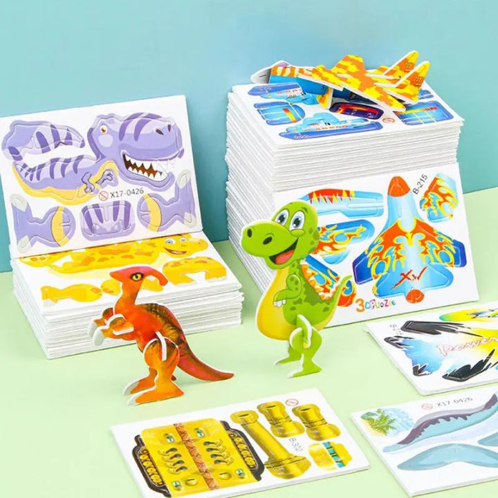 3D Puzzles DIY Paper Airplane Kit 3D Puzzle Animal Educational Children ...