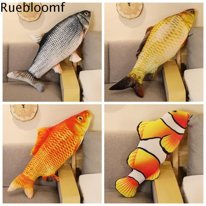 RUEBLOOMF Grass Carp Simulation Fish Plush Toys Clownfish Crucian Carp ...