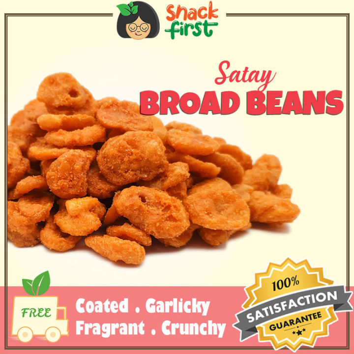 SnackFirst Satay Broad Beans 200g/1kg (Unique and crunchy seeds snacks ...